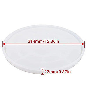 Rolling Tray Mold for Resin, Gartful Large Round Serving Tray Mold with Edges, Plate Silicone Epoxy Casting Mold for Agate Tray, Serving Board, DIY Jewelry Holder, Fruit Snack Tray, Home Decoration