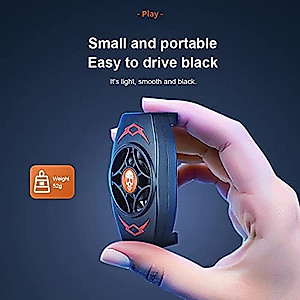 TYROCX Latest PUBG Mobile Phone USB Cooling Fan Cooler Adjustable Protable Radiator Gaming Holder Heat-Sink for Smartphones for BGMI Gaming Pubg COD FreeFire With Red Animation Design (Black)
