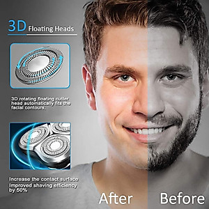 Moptrek Men,Electric Shavers for Men IPX7 Waterproof Mens Shaver Recha Garden Sculpture Outdoor Decoration