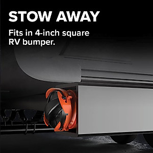 Camco RhinoFLEX 15' RV Sewer Hose Kit — Includes 4-in-1 Adapter, Clear Elbow, & Caps — Connects to 3″ Slip & 3″, 3 1/2″, 4″ NPT Threaded Sewer Connections (39770)