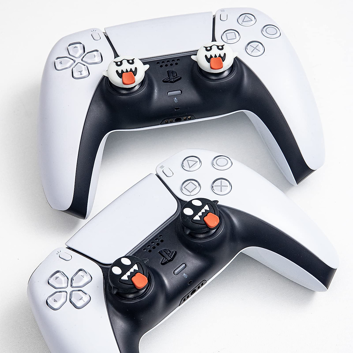 PS5 Controller Thumb Grips, Ghost Thumb Caps for Switch Pro Controller, PS5 Controller, PS4 Controller, Xbox Series X Controller - 4 Packs