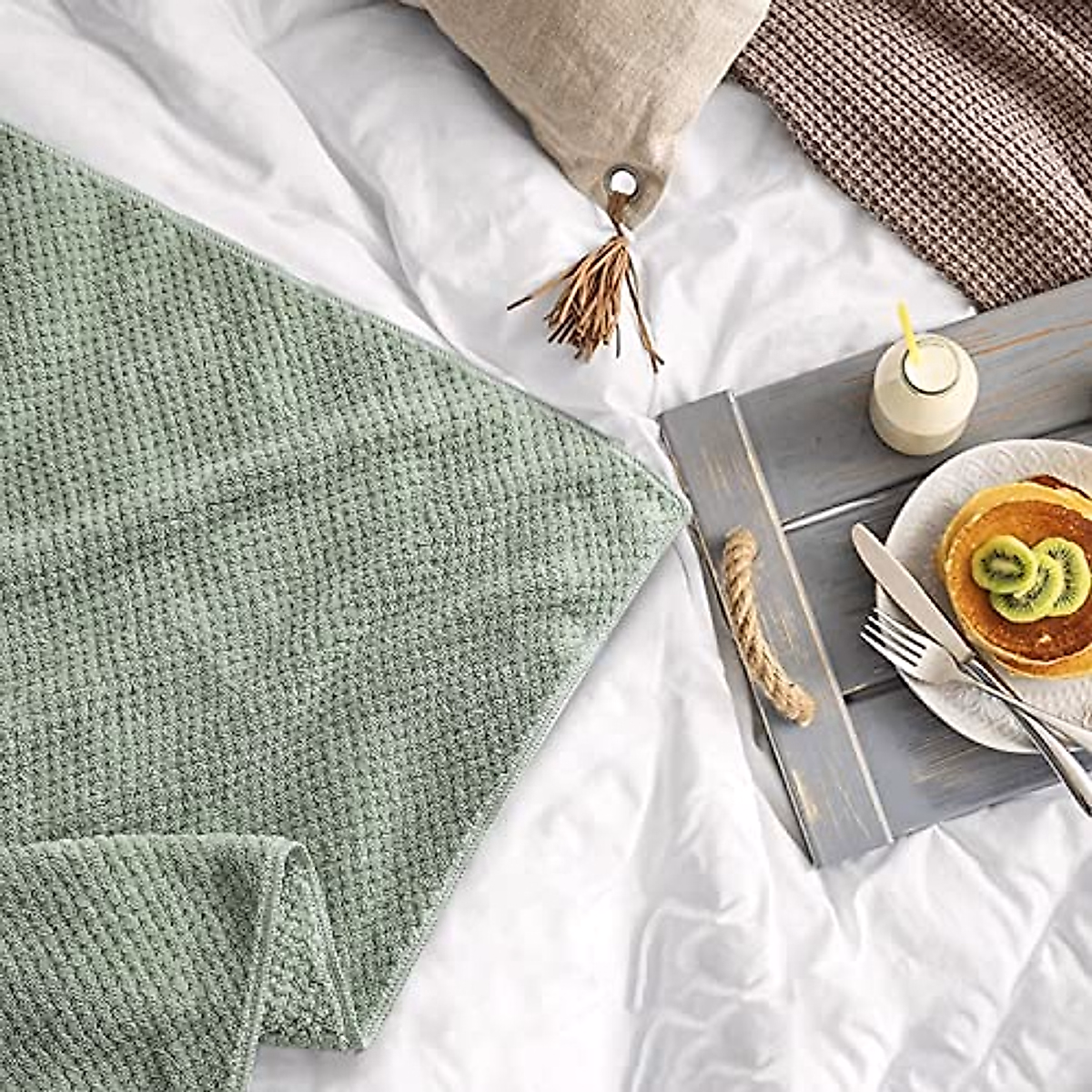 Bathroom Towel Set Green 4 Pack-35x70 Towel,600GSM Ultra Soft Microfibers Bath Towel Set Extra Large Plush Bath Sheet Towel,Highly Absorbent Quick Dry Oversized Towels Spa Hotel Luxury Shower Towels