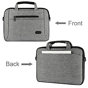ProCase 14-15.6 Inch Laptop Bag Messenger Shoulder Bag Briefcase Sleeve Case for MacBook Pro 16" / Surface Book 3 15", 14 15 15.6 Inch Laptop Ultrabook Notebook MacBook Chromebook Computer –Grey