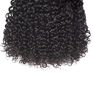 Hair Extensions, Wigs & Accessories Brazilian Kinky Curly Hair 3 Bundles with 4 * 4 Closure Human Hair Bundles with Closure Human Hair Weave for Women