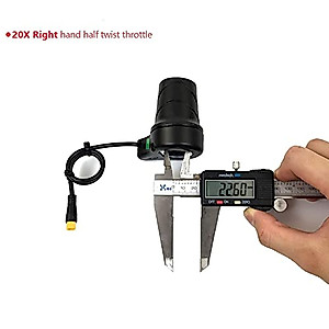 通用 Electric Bicycle Right/Left Handle Wuxing 20X Half Twist Throttle 24V 36V 48V 60V 72V 3pin Waterproof Connector for E Bike Conversion kit Accelerator