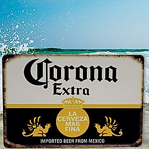 Corona Beer Man Cave Decor Metal Bar Sign | La Cerveza Alcohol Cervezas Extra | Party Home Bar Decor | Retro Vintage Bar Signs Size: 8x12 Inches