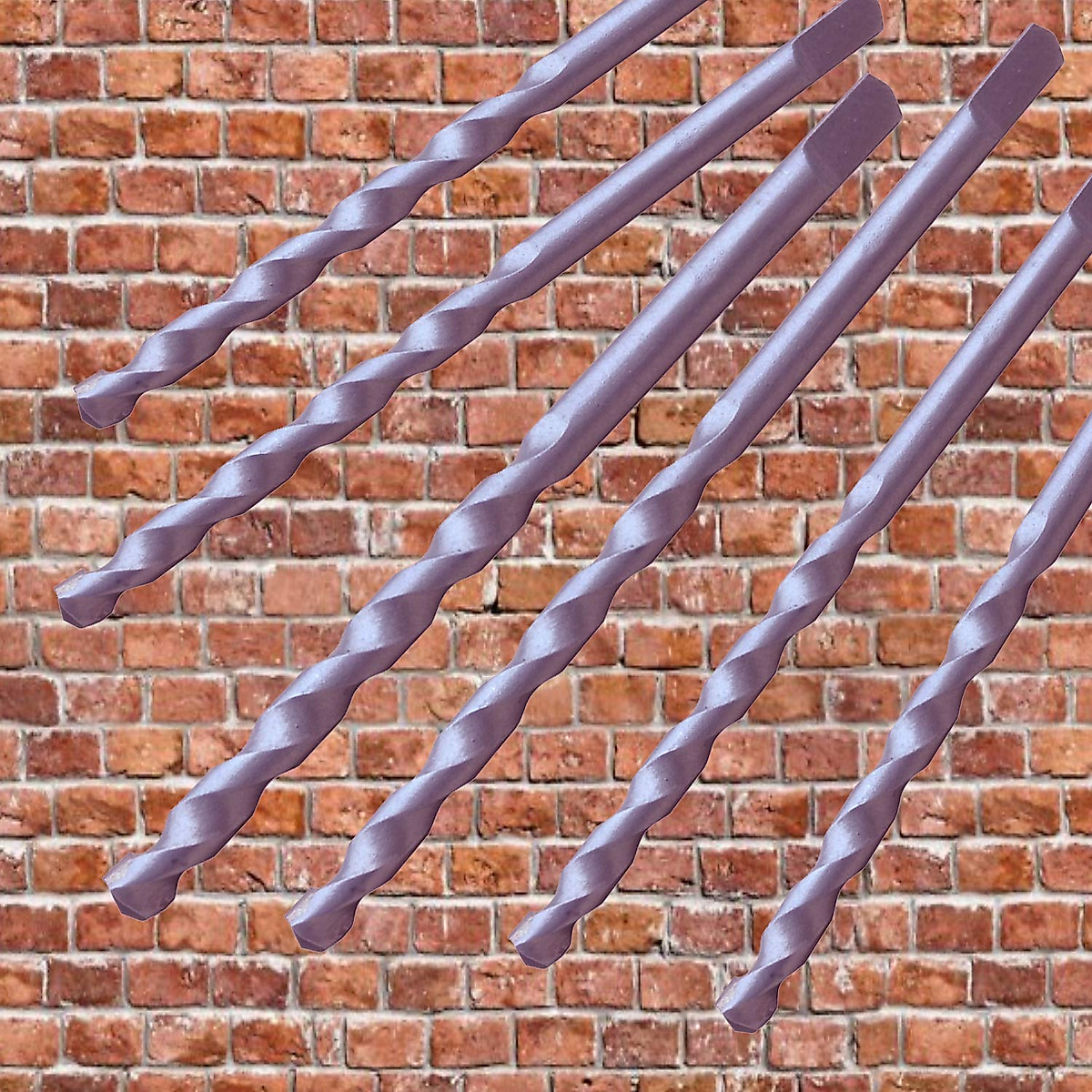 Masonry Drill Bits 5/32 in.x 4-1/2 in. Carbide Tip Flat Shank Drill Concrete Stone Bricks-10Pcs