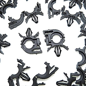 Woodzdon 30 Pcs 1/2" OD 11/32" ID Wire Loom Routing Clip Retainer for GM 8911473 for Auveco 14544 Black Nylon Convoluted Conduit Wiring Harness for Buick for Cadillac for Chevrolet for GMC for Pontiac