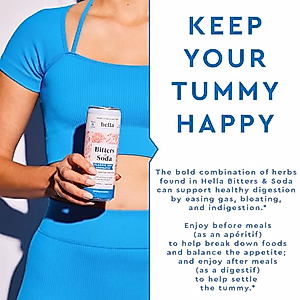 Hella Cocktail Co. Bitters & Soda Classic Dry Aromatic - 12oz Cans, 12 Pack I Aromatic, Botanical and Herbal Non-Alcoholic Drinks, Sugar-Free, Ready-to-Drink Mocktails