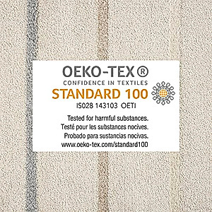 Lillian Lillian August Crescent Aris Modern Striped Area Rug, Beige/Grey/Blue, 5'2"x7'2"