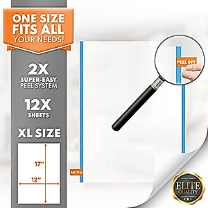 KatSupreme Cat Scratch Couch Protector - 12XL Sheets, Clear (Almost Invisible), Extra Durable, Easy to Customize, Residue-Free Furniture Protector