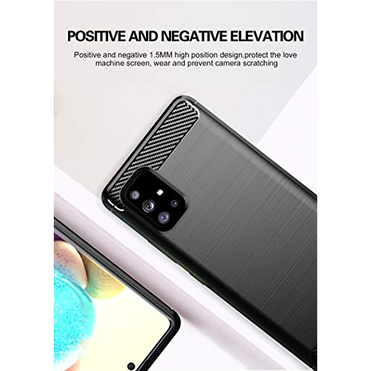 M MAIKEZI Samsung A71 5G case,Galaxy A71 5G case with HD Screen Protector, Soft TPU Slim Fashion Non-Slip Protective Phone Case Cover for Galaxy A71 5G (Black)