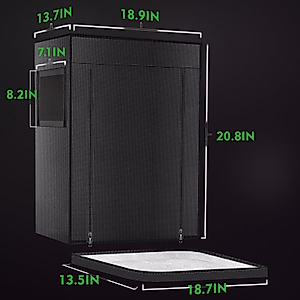 Grow Tent for Aerogarden Hydroponic Grow System,18.9''x13.7''x20.8'', Grow Machine Protective Cover,Black Indoor Hydroponic Anti-Light Complete System,High Reflective Mylar for Hydroponic Indoor Plant