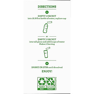 Crystal Light Pure Energy Mixed Berry Drink Mix with Caffeine, 48 ct Pack, 8 Boxes of 6 Packets