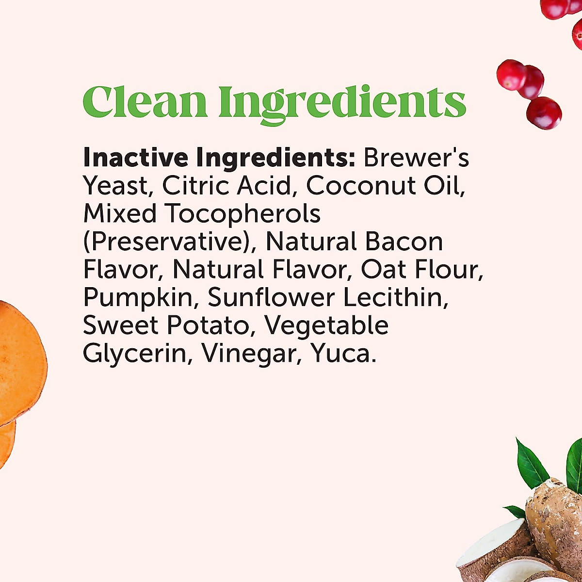 Pet Honesty Cranberry Bladder Health for Dogs – Contains Active Ingredients - Cranberry & D-Mannose to Help Support Dog Urinary Tract Health, Dog Bladder Support, & Kidney Support for Dogs (Bacon)