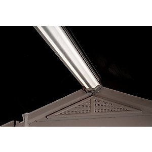 Keter Factor 6x3 Outdoor Storage Shed Kit-Perfect to Store Patio Furniture, Garden Tools Bike Accessories, Beach Chairs and Push Lawn Mower, Taupe & Brown