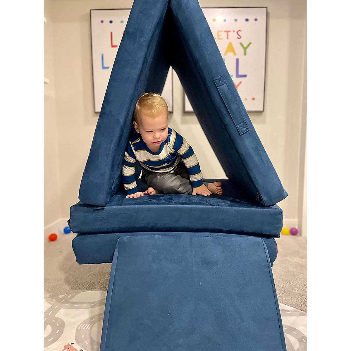 Figgy Modular Play Couch for Kids – Waterproof & Oeko-TEX Certified | Made in USA with Hook and Loop Connectors | Montessori Toy Sofa & Indoor Climbing Playset | Sensory Toy