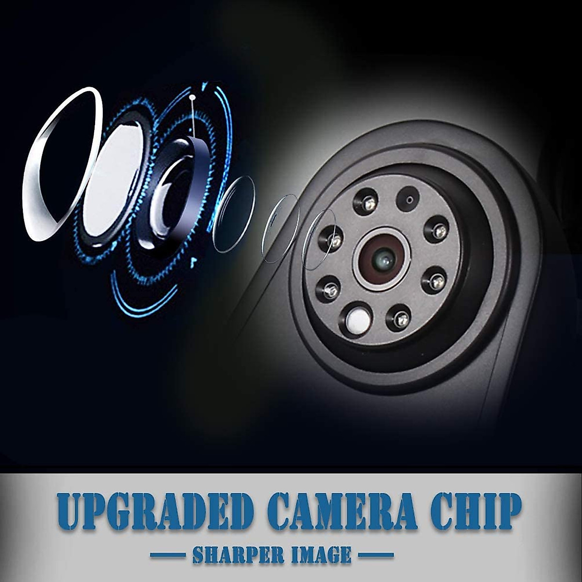 EWAY 3rd Third Brake Light Backup Camera for Mercedes Benz Sprinter Volkswagen VW Crafter Vans 2007-2019 Roof Mount Reversing Camera for Top Rear Brake Light 8 IR Light Night Vision Rearview Camera