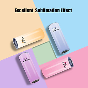 MICLAXYS Glow in the Dark Sublimation Tumbler 20 Oz Skinny Straight,Luminous Skinny Tumbler Bulk for Sublimation with Shrink Wrap, Stainless Steel Skinny Sublimation Tumbler (4)