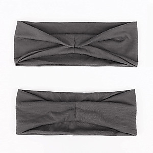 DRESHOW Yoga Sports Headbands for Women Elastic Non-Slip Headbands Workout Running Hair Bands 6 Pack