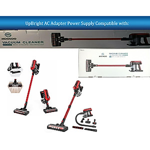 UpBright 31V AC/DC Adapter Compatible with MOOSOO K23 Pro K23Pro K20 25.9V Li-ion 2200mAh Lithium-ion Liion Battery Cordless Vacuum Cleaner 3YE GQ18-310050-AJ GQ18-310050-AK 500mA Power Supply Charger