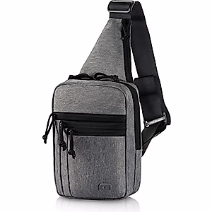 M-Tac Tactical Bag Shoulder Chest Pack with Sling for Concealed Carry of Handgun (Grey Melange)