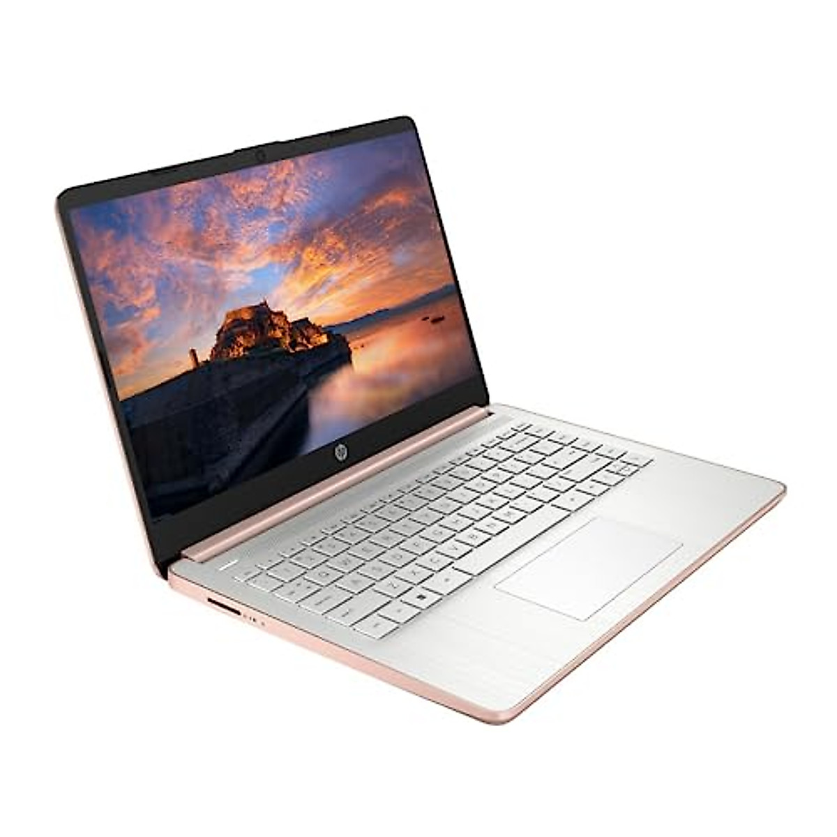 2023 Newest HP Laptops for College Student & Business, 14'' HD Computer, Intel Celeron N4120(4-core), up to 2.60 GHz, 16GB RAM, 576GB(64GB SSD+512GB Card), HDMI, Rose Gold, Windows 11, ROKC HDMI Cable