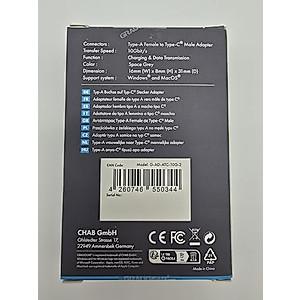 GRAUGEAR USB C to USB Adapter Pack of 2, 10Gbps Data Transfer, USB C Male to USB A Female Adapter 10Gbps, Compatible with PC, Laptop, MacBook, iPhone, iPad, Apple Watch, USB Charger, Type C Devices