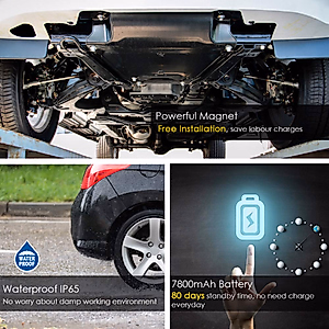 4G LTE Vehicles Car GPS Tracker,Waterproof 4G GPS Tracking Device Motorcycle Trucks Locator Finder Strong Magnetic/Real Time Track/Alarm/Monitor 7800 mAh - 4G TK915