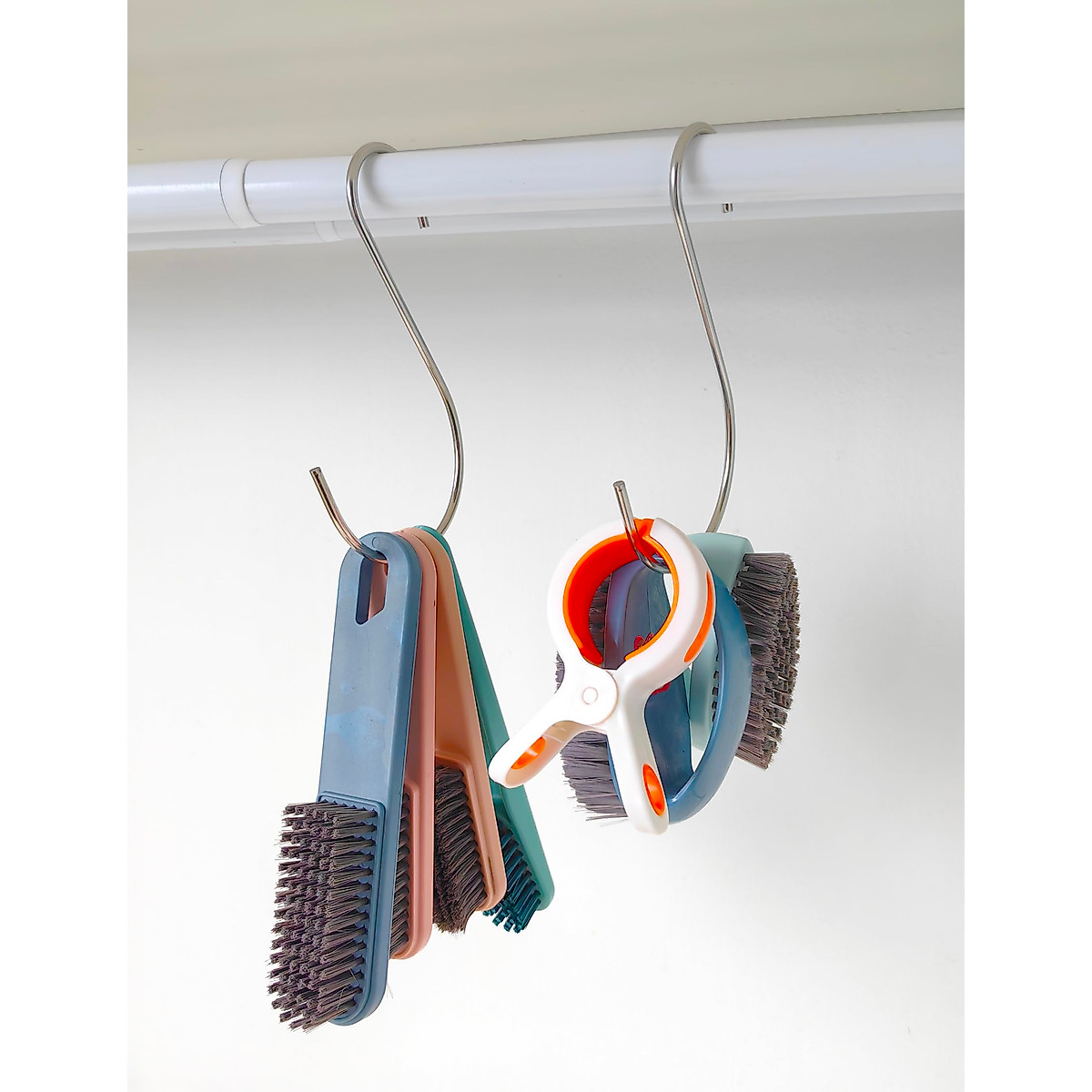 lightstar 2-Pack S Hooks for Hanging, Stainless Steel S Shaped Hook Heavy Duty Hanging Hooks for Pots, Pans, Plants, Bags, Cups, Clothes (S-Large)