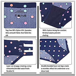 AUFU Women Seamless Underwear Bikini Panties Soft Stretch Breathable Invisible Hipster Panty 6 Pack (Medium)