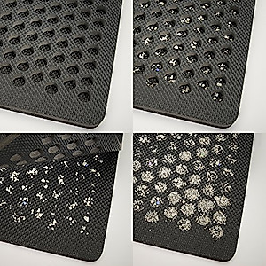 iPrimio Jumbo Cat Kitty Litter Box Trapper Mat 29x27 inches Mat Rug Traps and Catches Litter Through Large Holes, Multi-Layer Bottom Repels Urine, Perfect for Messy Cats