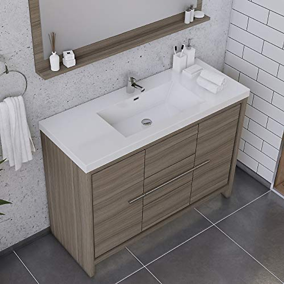 Alya Bath Sortino Bathroom Vanity, Gray