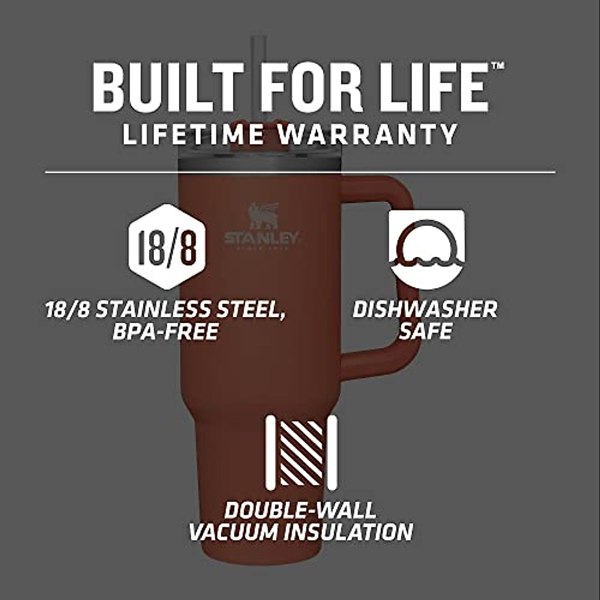 Stanley Adventure Quencher Travel Tumbler 40oz Grapefruit