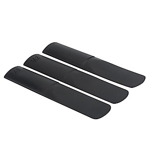 Alto Saxophone Reeds,Plastic Reeds For Alto Sax,3pcs Plastic Alto Saxophone Mouthpiece Reeds Strength 2.5 Repair Reed Accessory Black For Alto Sax Reed Synthetic