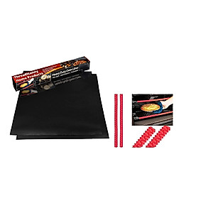 2 Pack Non Stick Large Oven Liner & Silcone Rack Shield Protectors Edge Liner Cover