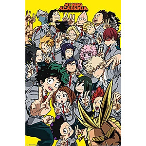 Trends International My Hero Academia - Selfie Wall Poster, 22.375" x 34", Unframed Version,Bedroom