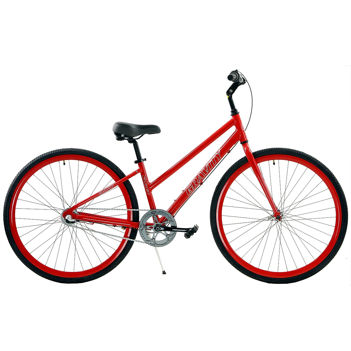 Gravity Swift 3 Shimano Nexus 3 Speed Internal Hybrid Coaster Brake Bike Simple (Jet Black, 22" Mens fits Most Riders 6' 2' to 6' 5"+)