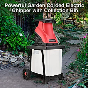 PowerSmart 15-Amp Electric Garden Chipper/Shredder with Safety Locking Knob