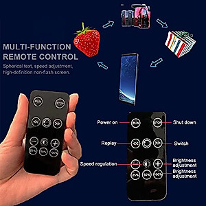 JIANWEI 3D Hologra-m Projector, Wall Mounted 640P Hi-Resolution Hologra-m Advertising Display Fan with 224 LED Holographic Projector for Business Store Signs,Bar,Casino,Party (Black)