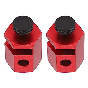 2PCS Stair Gauges for Framing Square, Layout Stringer Jigs Rafter Block, with Knurled Thumbscrew, Red Anodize Aluminum Alloy