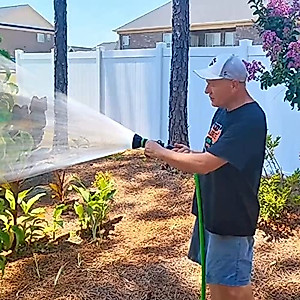 GREEN MOUNT GSFNG98 Garden Hose Nozzle, Fireman's Hose Heavy Duty Nozzle, Premium Constructed Sprayer with Ergonomic Handle for Arthritis