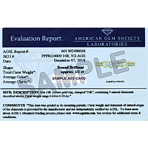 AGS Certified 1 Carat TW Three Stone Diamond Ring in 10K Yellow Gold