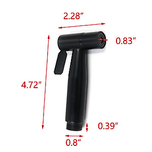T Tulead Bidet Sprayer for Toilet Handheld Sprayer Head Stainless Steel Bidet Sprayer Head Black,Easy Control