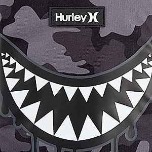 Hurley Unisex-Adults One and Only Insulated Lunch Tote Bag, Grey Camo Shark, O/S