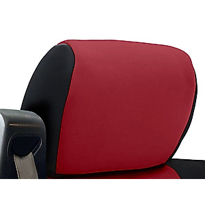 CarsCover Custom Fit 2004-2008 Ford F150 Pickup Truck Neoprene Car Front Seat Covers Red Rose & Black Sides Driver & Passenger Cover