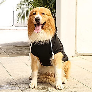Pet Clothes Hooded Sweatshirt for Dogs Cat Pet Autumn and Winter Zipper Fleece Pocket Sweatshirt Black Tops Pet Cats and Dogs Hoodies Cute Warm Pet Clothes Sweater for Dogs Medium Size (Black 1, XS)
