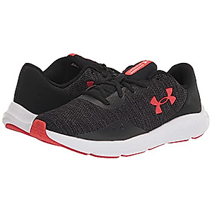 Under Armour Men's Charged Pursuit 3 Twist, (002) Black/Black/Radio Red, 8
