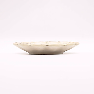 うつわ魯庵 Kaneko Kohei 555-0005 Mino Ware Plate, 5.5 inches (14 cm), Plate, White, Neriwa, Linker