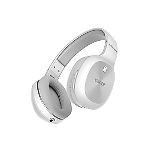 Edifier W800BT Plus Wireless Headphones Over-Ear Headset - Qualcomm® aptX - Bluetooth V5.1 - CVC™ 8.0 Call Noise Cancelling - 55H Playtime - Built-in Microphone - Physical Button White